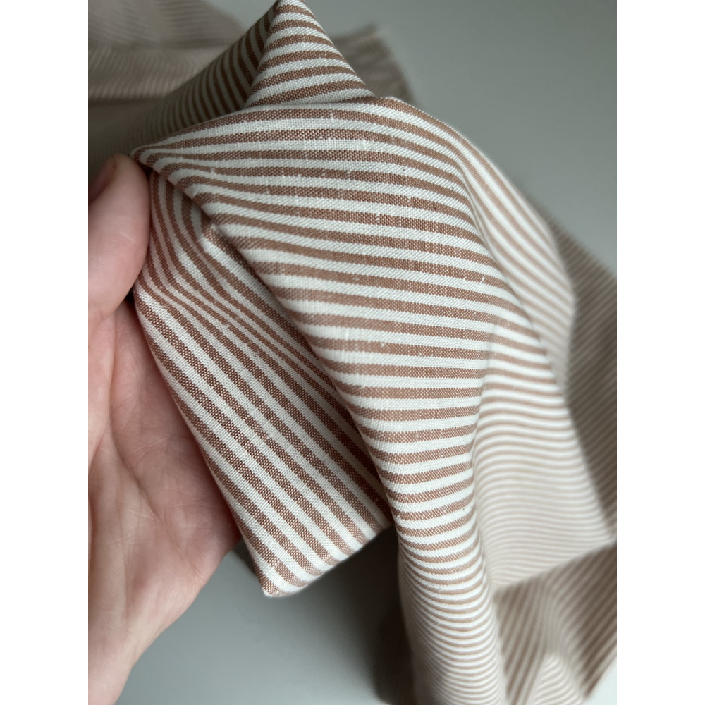 Coton chiné brut organique caramel beurre salé layette à motifs garçon